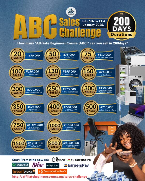 Sales Challenge - Affiliate Beginners Course (ABC)